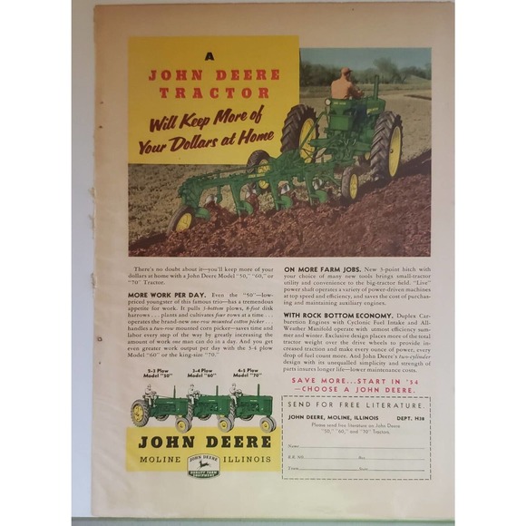 John Deere | Other | 954 John Deere 5 60 And 70 Two Cylinder Magazine ...